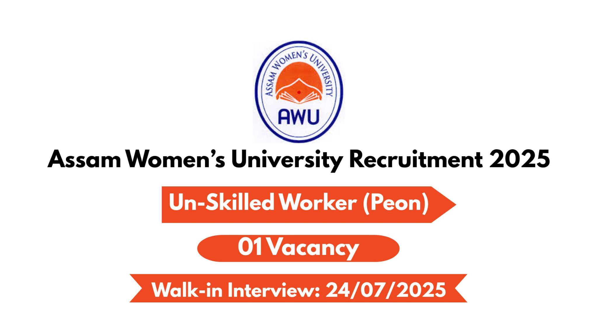 Assam Women University Recruitment 2025 | Apply for Peon Post!